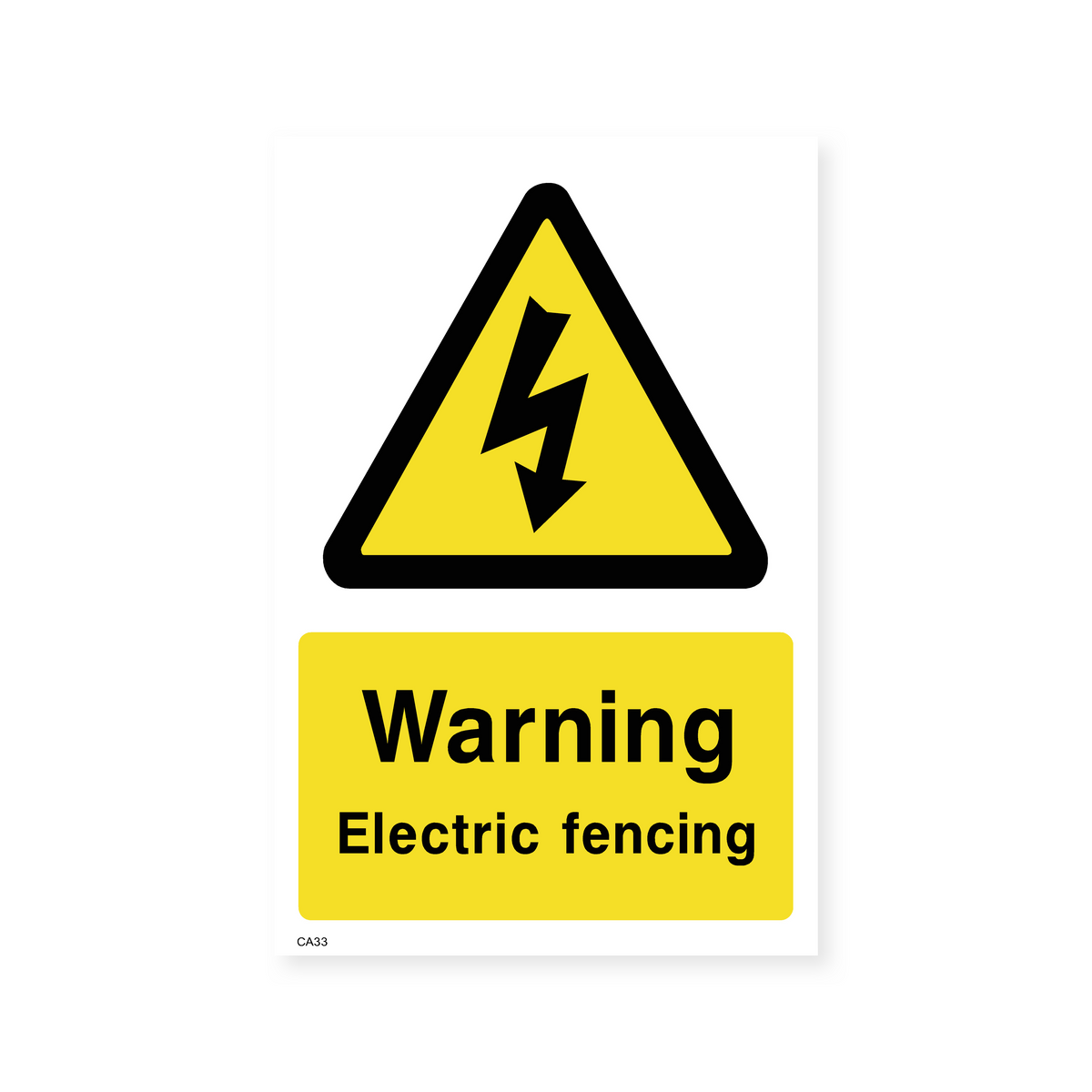 Electric Fencing Warning Sign – Safety Signs & Stickers