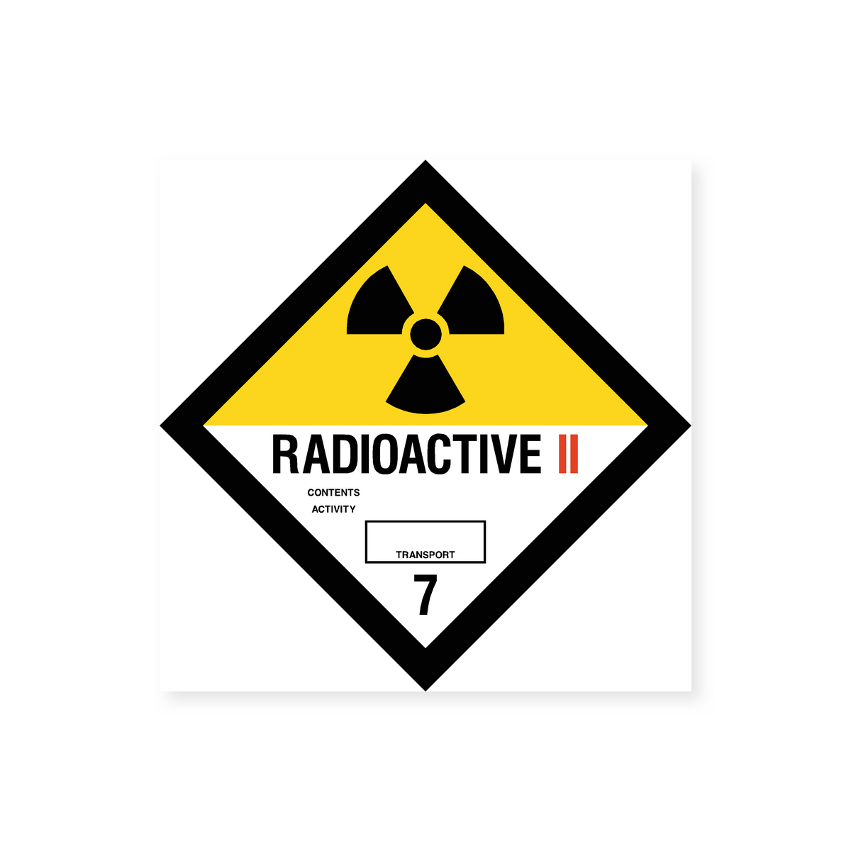 Radioactive II 7 - Hazchem Sign – Safety Signs & Stickers