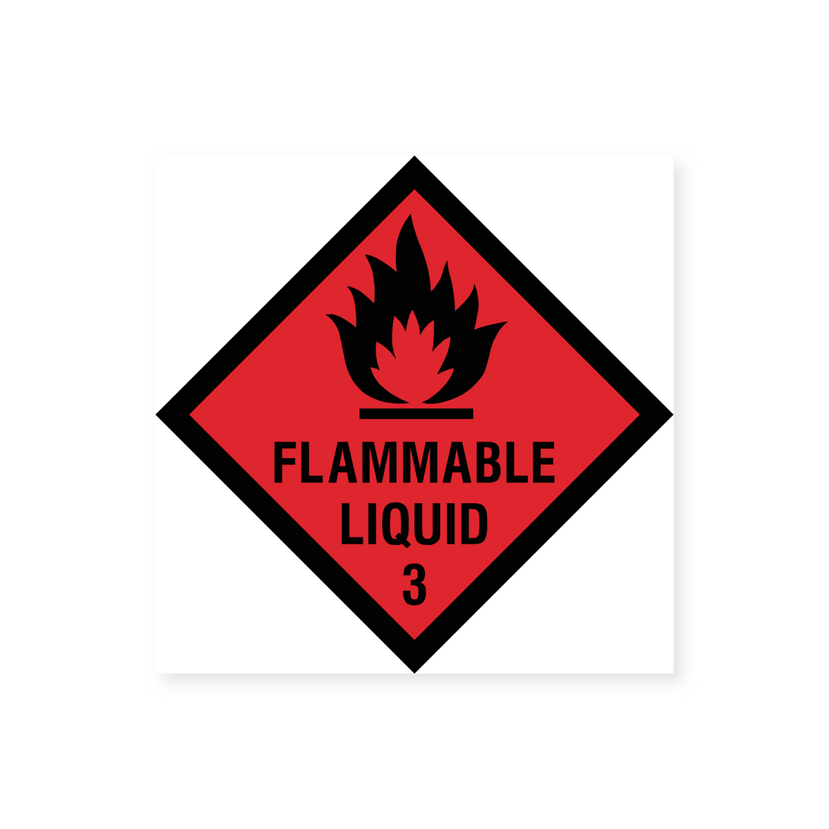 Flammable Liquid 3 Hazard Diamond Sign – Safety Signs & Stickers