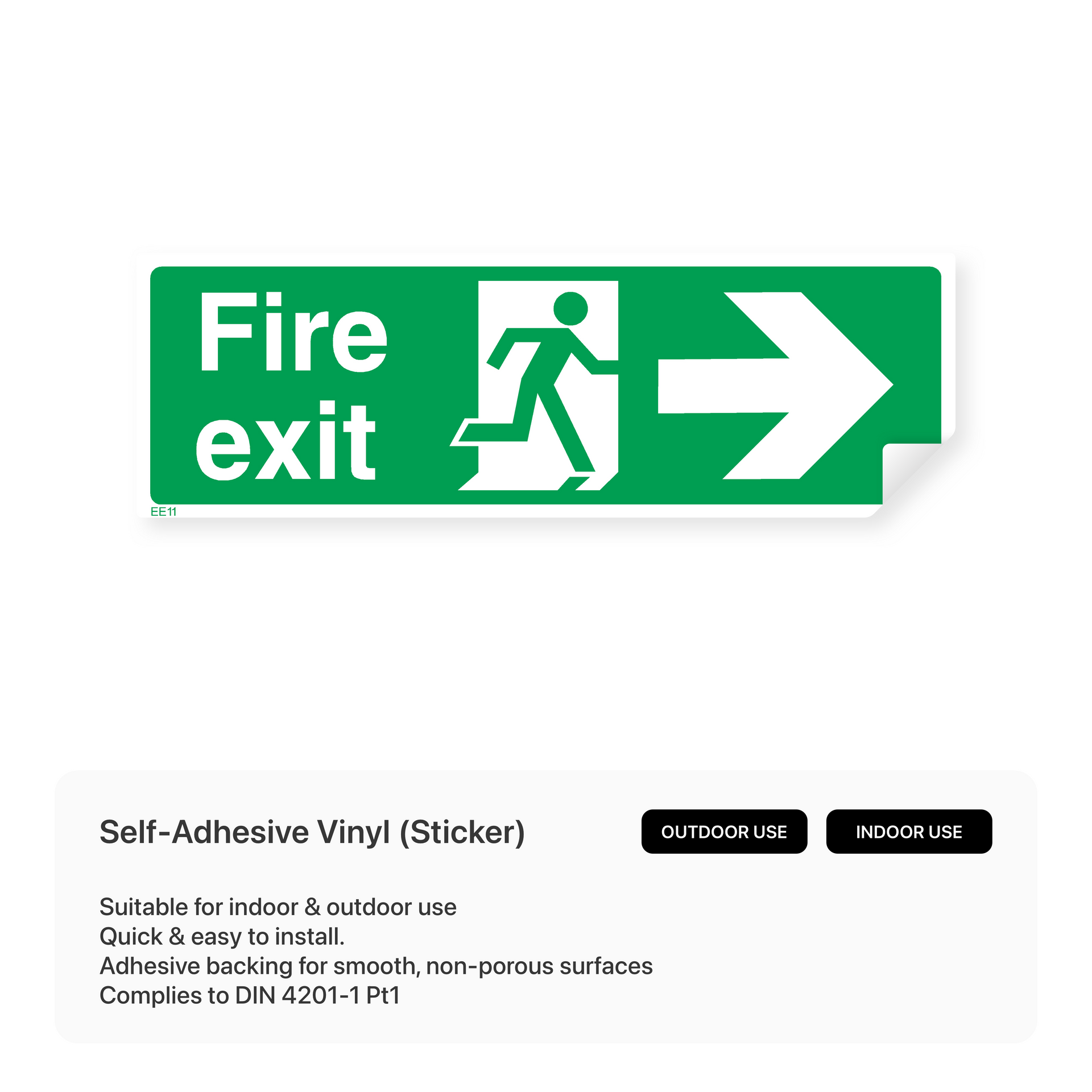 Fire Exit Right Sign – Safety Signs & Stickers