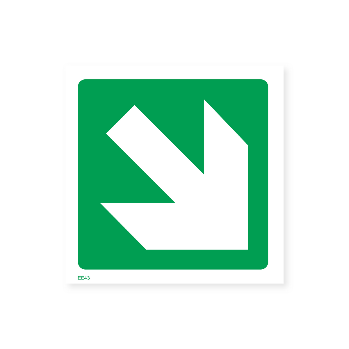 Green Arrow - Right Down Sign – Safety Signs & Stickers