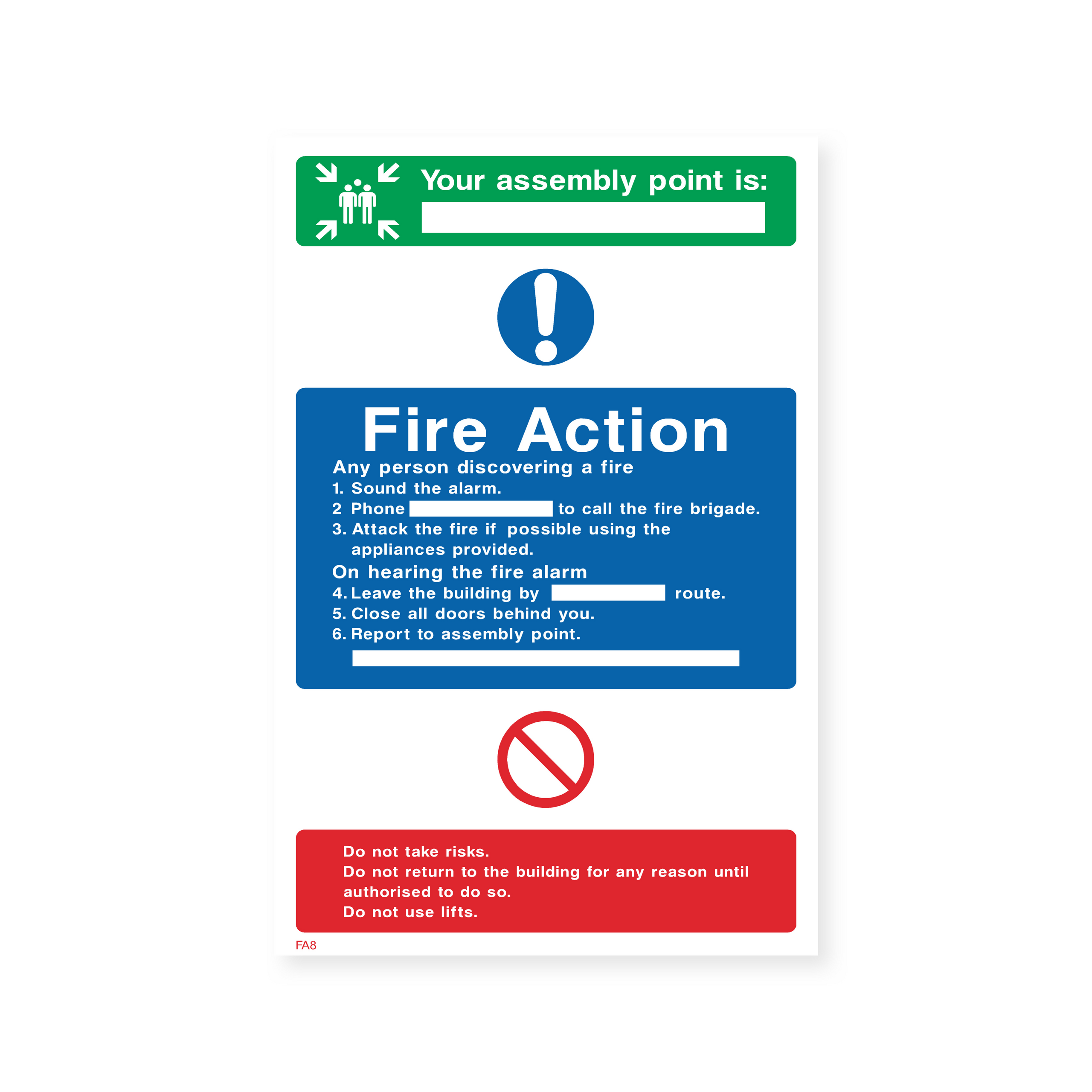 Your Assembly Point Is - Fire Action Sign – Safety Signs & Stickers