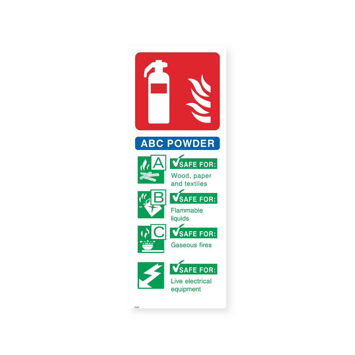 Fire Extinguisher ID - ABC Powder Sign – Safety Signs & Stickers
