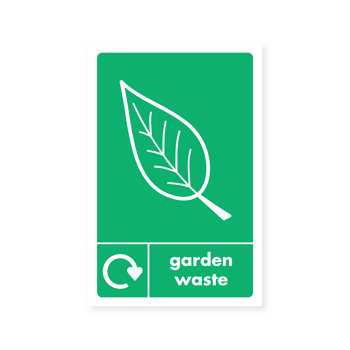 Garden Waste Recycling - Portrait Sign – Safety Signs & Stickers