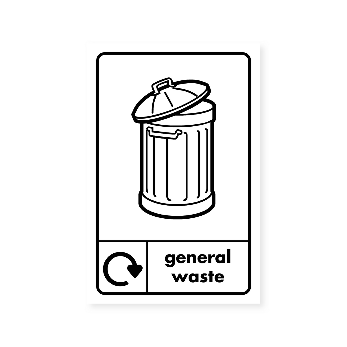 General Waste Recycling - Portrait Sign – Safety Signs & Stickers