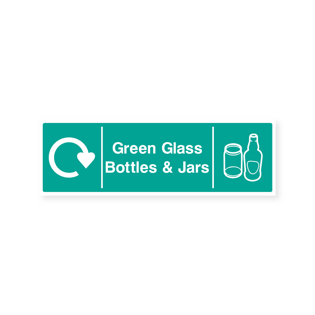 Green Glass Bottles & Jars Recycling - Safety Sign – Safety Signs ...