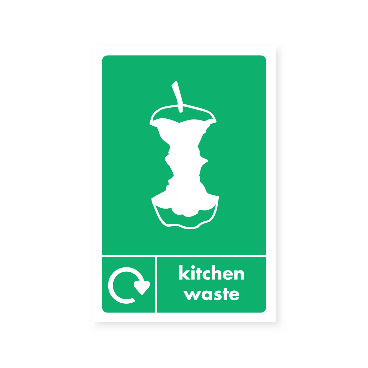 Kitchen Waste Recycling - Portrait Sign – Safety Signs & Stickers
