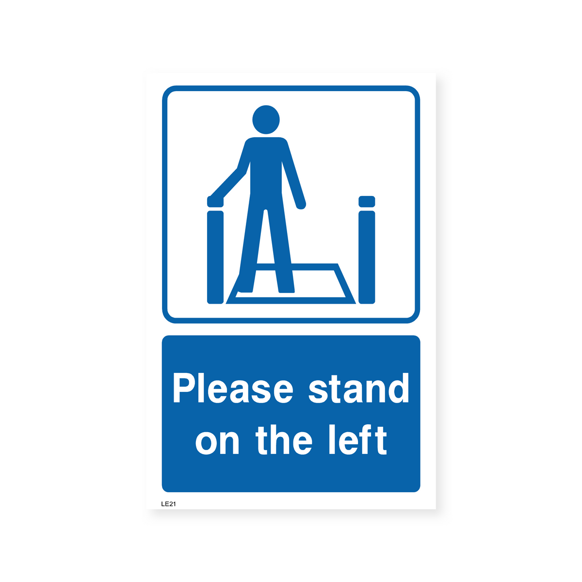 "Stand on the Left" Sign – Safety Signs & Stickers