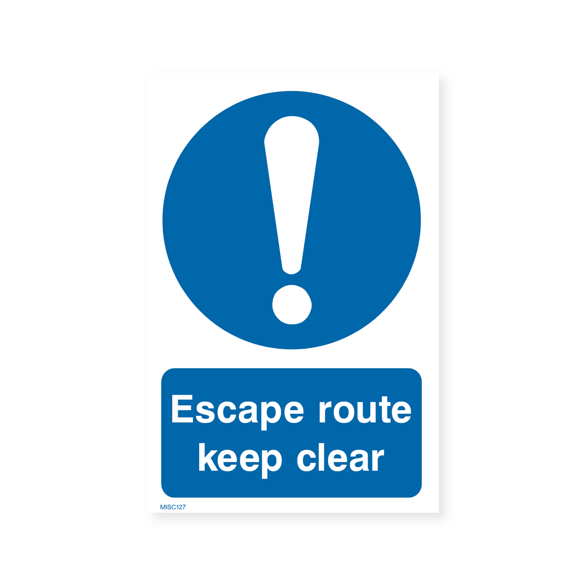 Escape Route Keep Clear Sign – Safety Signs & Stickers