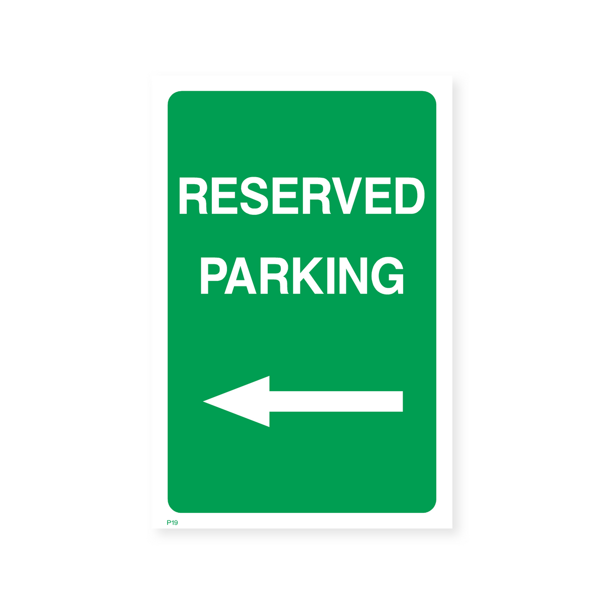 Reserved Parking Sign with Arrow Left – Safety Signs & Stickers