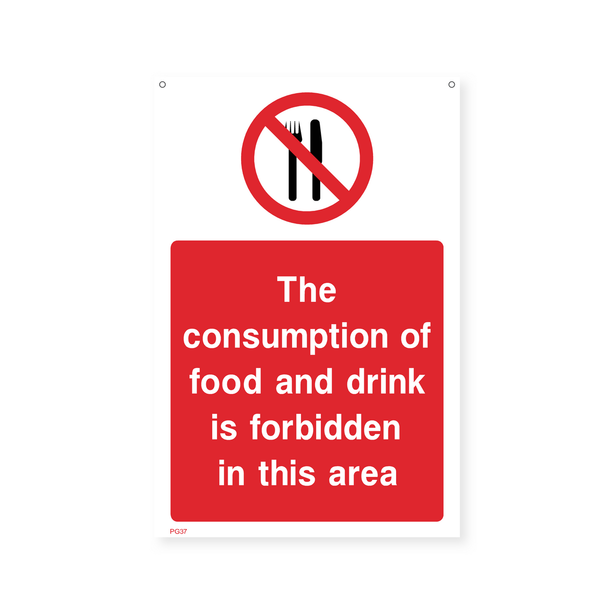 No Food or Drink Sign (Portrait) – Safety Signs & Stickers