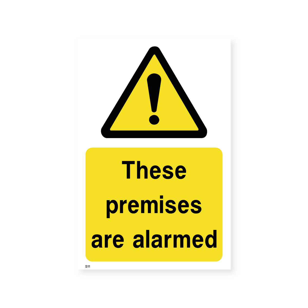 Premises Alarmed - Safety Sign (Portrait) – Safety Signs & Stickers