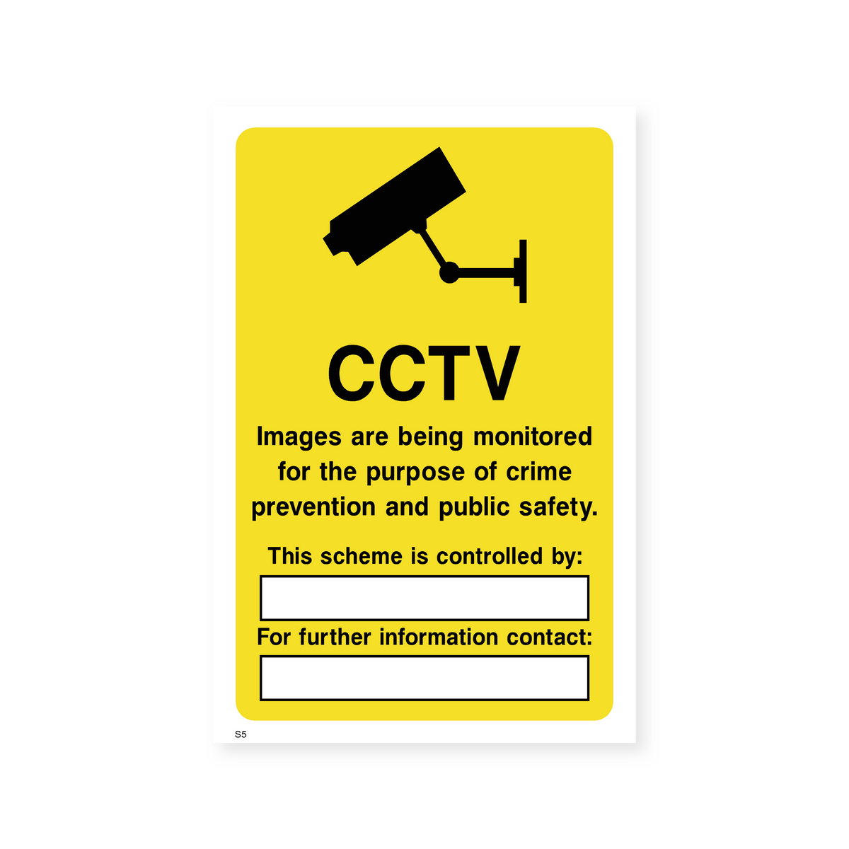 CCTV Images Monitored for Safety - Sign (Portrait) – Safety Signs ...
