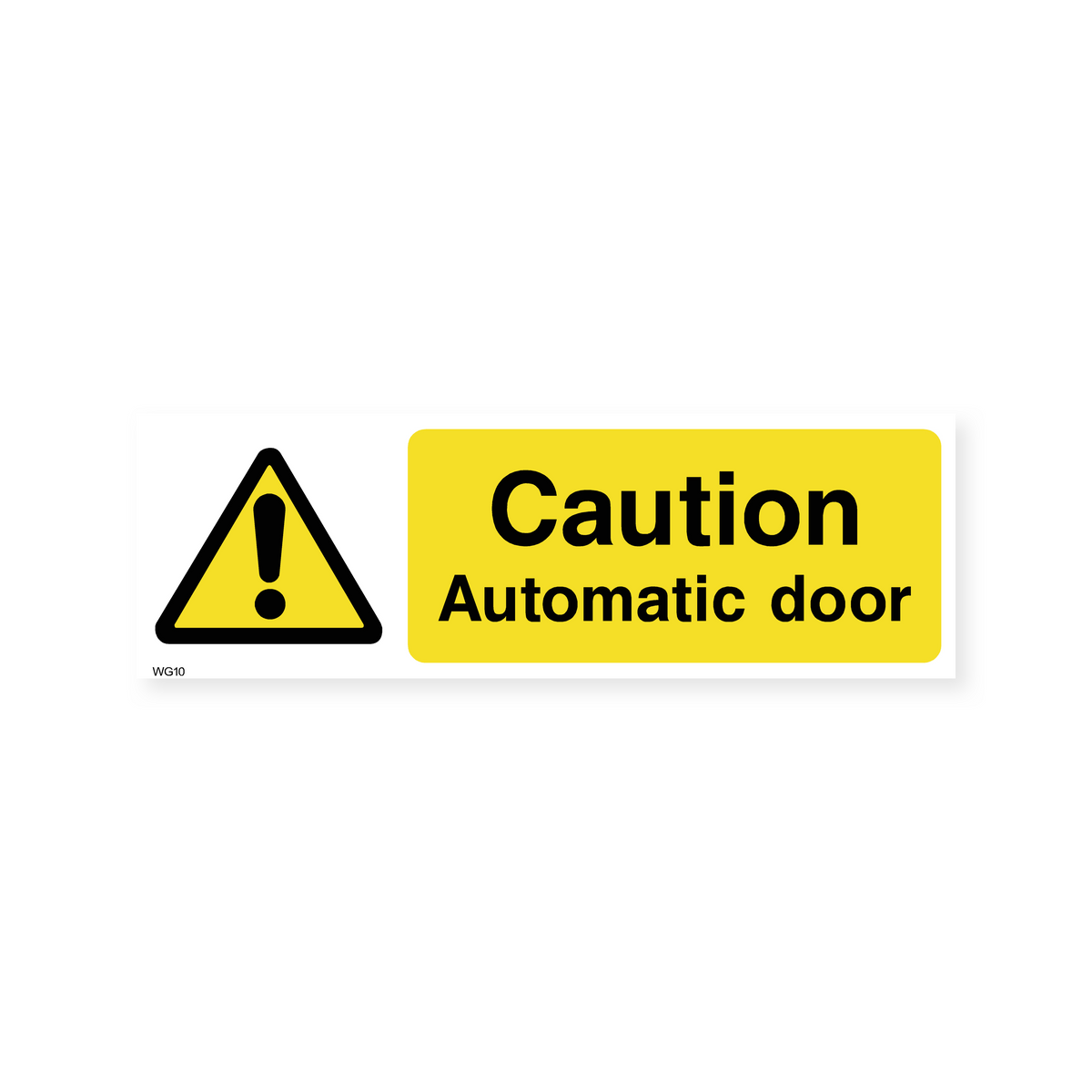 Caution Automatic Door Sign – Safety Signs & Stickers