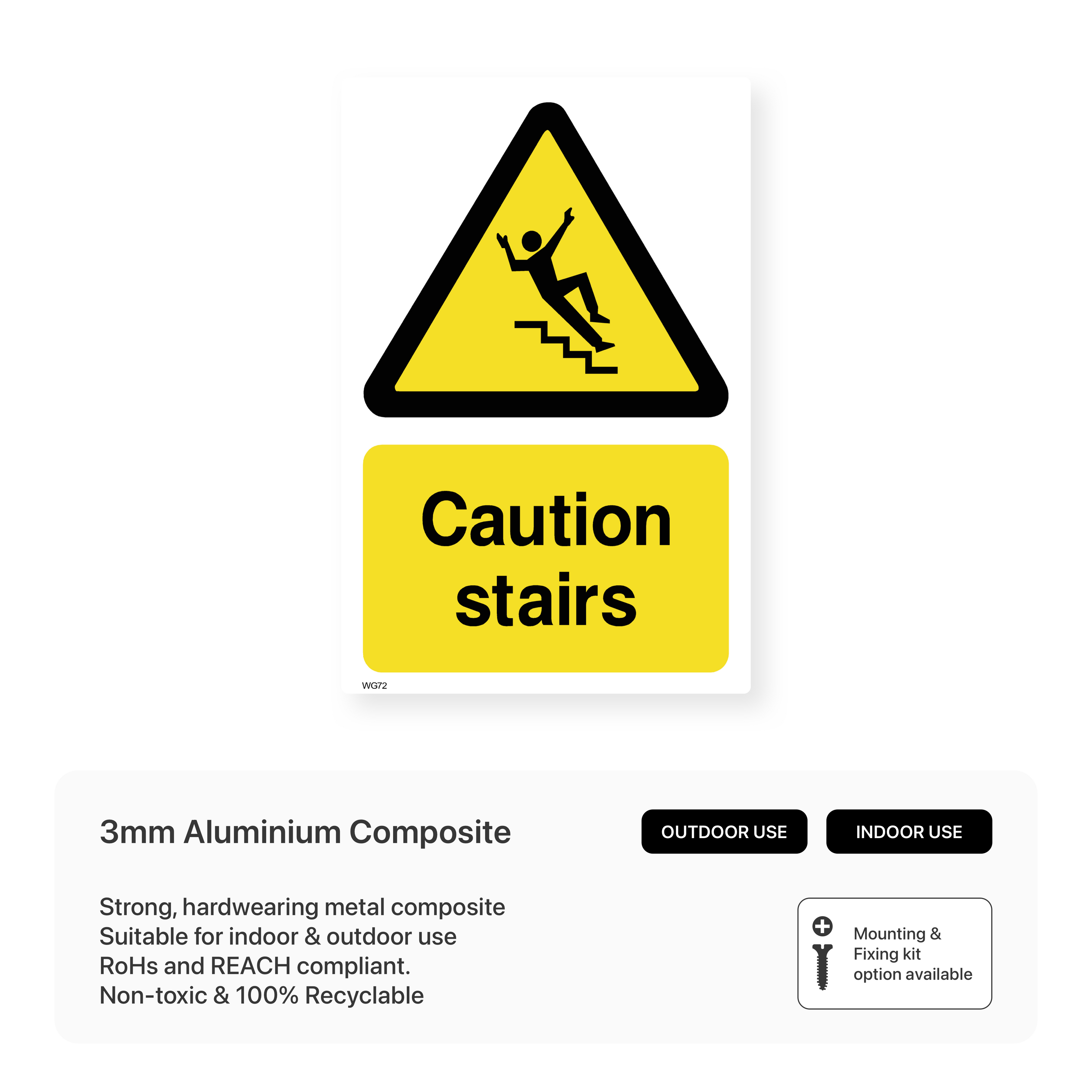 Caution Stairs Sign - Prevent Trips and Falls – Safety Signs & Stickers