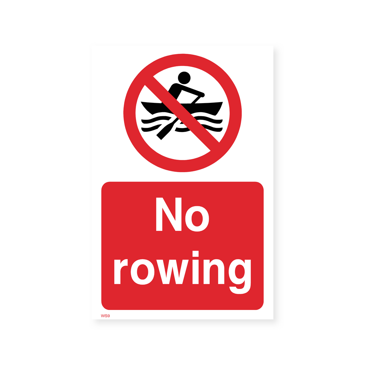 No Rowing Sign - Safety Prohibition – Safety Signs & Stickers